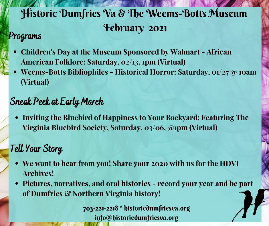 Winter Days & Nights with The Weems-Botts Museum | Historic Dumfries ...